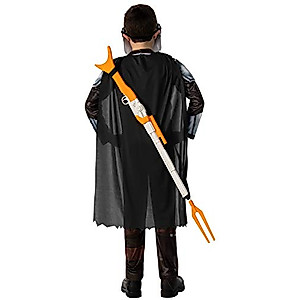 Star Wars The Mandalorian Kids Halloween Costume MEDIUM (8/10) Jumpsuit/Cape/Mask/Holographic Detail