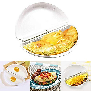 HELYZQ Microwave Omelet Maker Pan Egg-Omelette Maker Tray Egg-Cooker Poacher Kitchen Mold