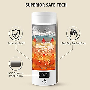 Small Electric Tea Kettle Travel Portable Mini Coffee Kettle, with 4 Variable Presets, Personal Hot Water Boiler 304 Stainless Steel with Auto Shut-Off & Boil Dry Protection, BPA-Free