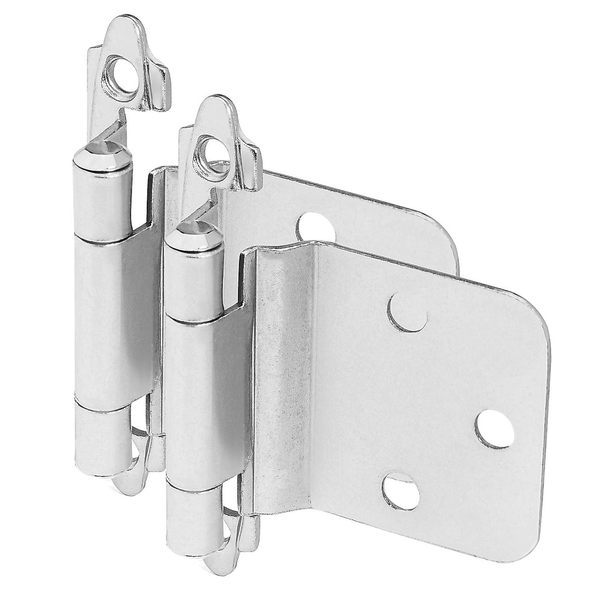 25 Pair Pack - Cosmas 16890-SN Satin Nickel Cabinet Hinge Variable Overlay with 30 Degree Reverse Bevel (Pair) [16890-SN]