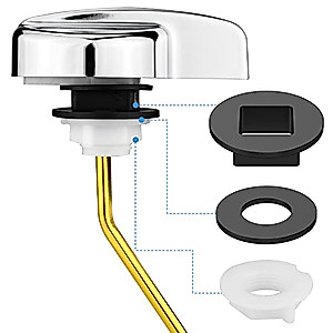 TOTO Toilet Handle Side Mount, Universal Side Mount Toilet Flush Lever Handle Repair Replacement Kit for TOTO Kohler Toilet Tank, 1-Pack