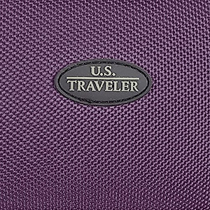 U.S. Traveler Rio Rugged Fabric Expandable Carry-on Luggage, Purple, 2 Wheel