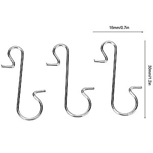 Fdit Hooks,Mini 1 Inch S Hooks, Metal Hangers Hanging Hooks Multi-Purpose Metal S-Shaped Hooks for DIY Crafts Decoration, Pack of 100(White)