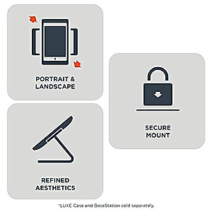 IPORT Luxe (LuxePort) BaseStation iPad Stand - Compatible with All Luxe Cases for iPad Mini 4 and 5, iPad 9.7, 10.2, 10.5 - White