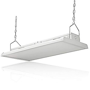 Konlite 4FT Linear LED HighBay Light 300W 42000 lumens 1-10V dimmable 5000K Color UL and DLC Listed Industrial LED Warehouse and Aisle Lighting Compares to 8 Lamp Fluorescent T5 Fixture