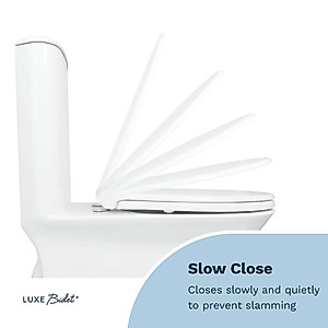 LUXE Bidet NEO 320 Plus Chrome and LUXE Elongated Toilet Seat Bundle