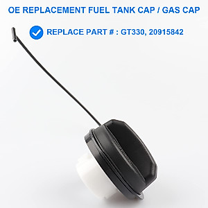 Fuel Gas Cap GT330, 20915842 Compatible with Buick Chevy GMC Cadillac Saturn - Avalanche Silverado 1500 2500 Suburban Tahoe Traverse, Acadia Sierra Yukon, Enclave, Escalade, Outlook, Year 2004-2011