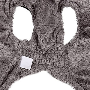 JoyDaog Warm Fleece Dog Coats for Medium Dogs,D-Rings Waterproof Puppy Jacket for Cold Winter,Black L