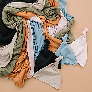 Mima Bebie Swaddle Blanket and Hat Set – Cute Receiving Blanket for Baby Boy and Girl – Soft and Cozy Baby Swaddle Blanket for Newborn – Newborn Blanket New Mom Essentials – Dusty Rose