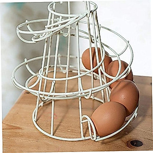 Egg Skelter Spiral Storage Rack Kitchen Spiraling Dispenser Holder for Countertop Egg Baskets