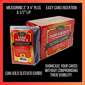 Card Saver 200 Cardboard Gold 2 Semi-rigid Card Holders