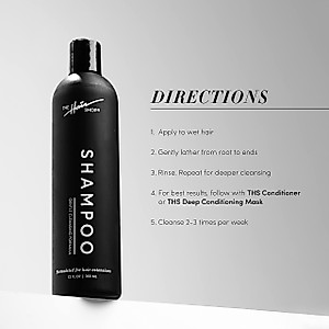 Hair Extension Shampoo & Conditioner by The Hair Shop, Gentle Cleansing & Hydrating Formula Designed for Hair Extension, Paraben-Free, Color-Safe, Vegan, Infused with Chamomile Rosemary, Aloe, Cucumber, Vitamins, Proteins & Biotin