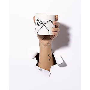 Paddywax Impressions Artisan Hand-Poured Scented Candle, 5.75-Ounce, White - Pinky Promise (Wild Fig & Cedar)