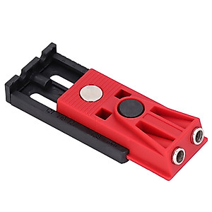 Orenic Woodworking Drill Guide Dowel Jig Kit, Precise Hole Positioning Accessories for Oblique & Pocket Hole Joinery, Self Centering Doweling Jig with Woodworking Angle Hole Locator, Drilling Fixture