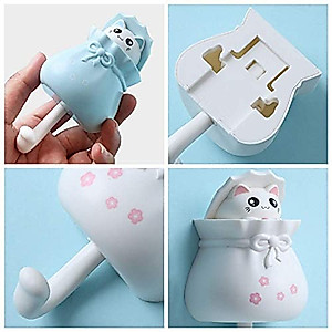 AINIJIA&HOLO Cute Cat in Bag Coat Hook,Key Hook, hat Hook, Towel Bag Scarf Wall Hook,Decorative Wall Hook Wall Hanger Holder for Hanging Coats, Keys, Hats, Luggage and Towels