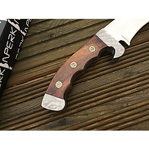 Perkin - Hunting Knife with Leather Sheath - D2 Steel Blade