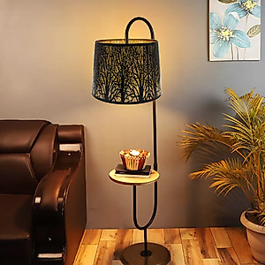 Royxen 2 Pack Metal Lamp Shades Vintage Lampshade for Table Lamp and Floor Light (Round Trees)