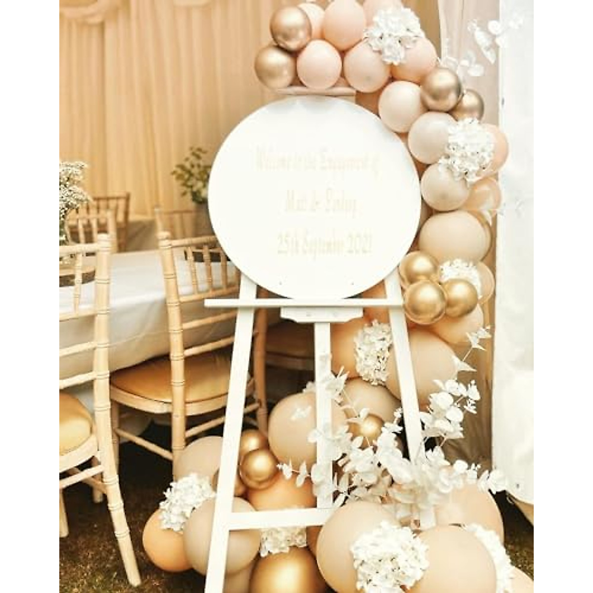 Blush Gold Beige Neutral Balloons 50pcs 12 inch Blush Champagne Gold Latex Balloons Sand White Nude Apricot Helium Balloons for Birthday Party Decoration Wedding Baby Shower Bride DIY Supplies