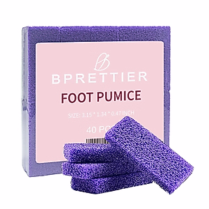 BPrettier Foot Pumice Stone Pumice Stone for Feet Foot Scrubber Sponge Callus Remover Dead Skin,Pedicure Supplies Nail Salon Home Use 40 PCS
