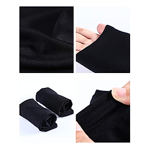 Boao 10 Pairs UV Sun Protection Arm Sleeve for Men Women Work Cooling Compression Tattoo Cover Up Sleeves for Cycling Fishing (Fresh Black)