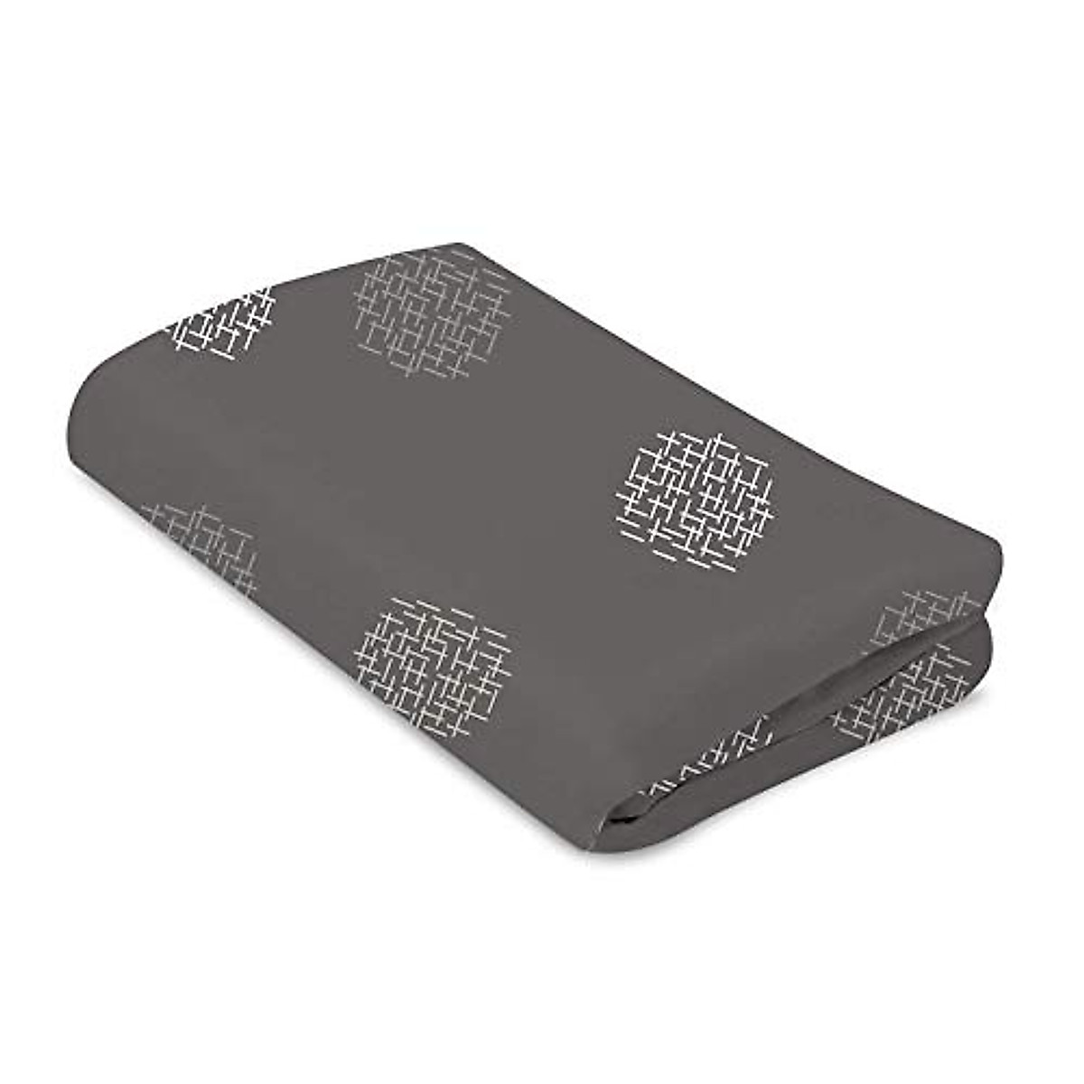 4moms Breeze Playard Sheets, for Baby Bassinets and Furniture, Machine Washable and 100% Cotton, White & Grey, 2 Pack