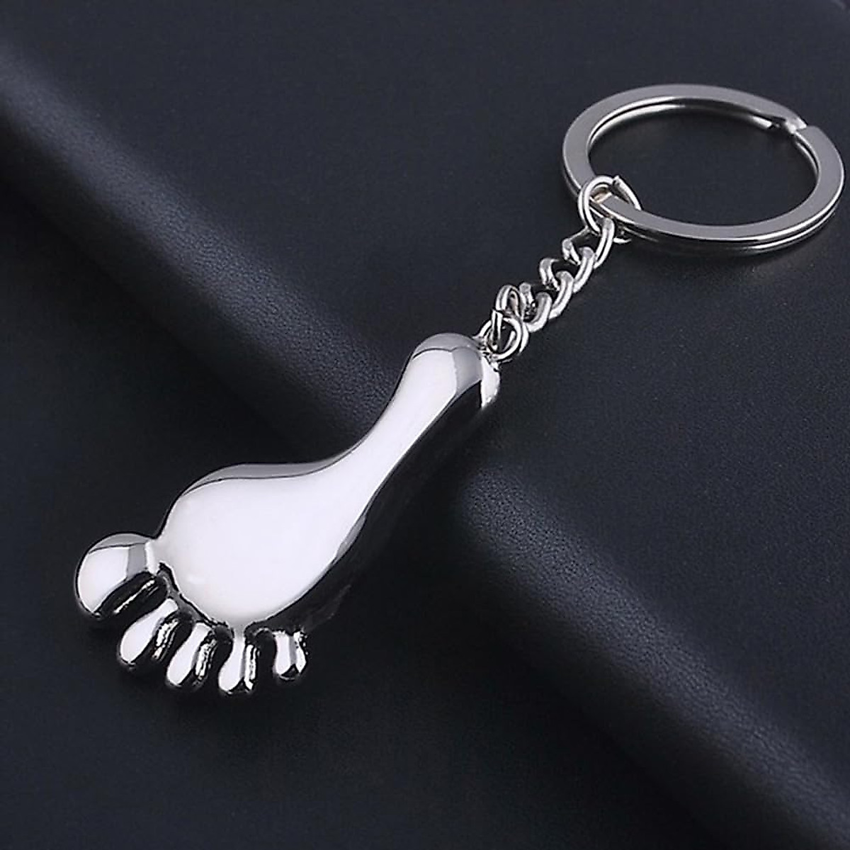 COLLBATH 3pcs Key Chain Car Key Holder Car Key Ring Metal Keychain Friendship Keys Holder Decorative Keyring Foot Shape Keyring Bag Hanging Key Ring Foot Shaped Keychain Footwear Bags Baby