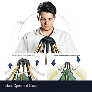 Hewolf Camping Tent Instant Setup - Waterproof Lightweight Pop up Dome Tent Easy up Fast Pitch Tent Great for Beach Backpacking Hiking (Green, 4 Person)