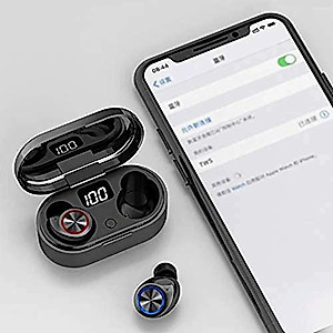 TBIIEXFL Headphones Touch Control with Charging Case Waterproof Stereo Earphones in-Ear Built-in Mic Headset Premium Deep Bass for Sport