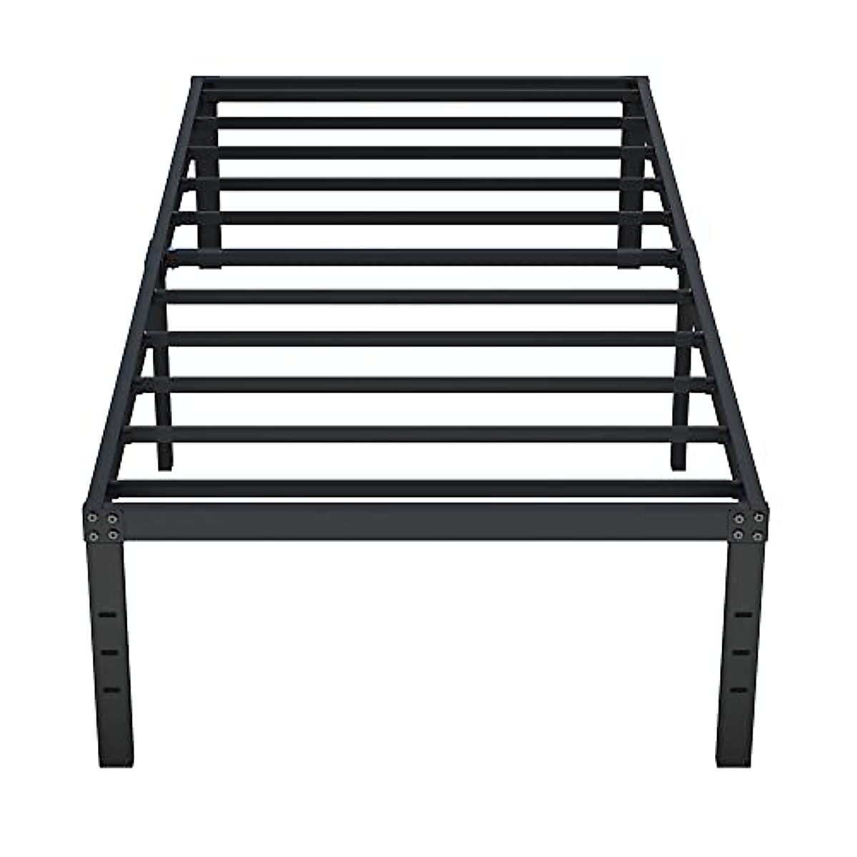 Maenizi Twin Bed Frames No Box Spring Needed, 16 Inch Heavy Duty Metal Bed Frame Twin Support Up to 2500 lbs, Easy Assembly, Noise Free, Black