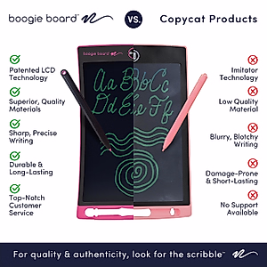 Boogie Board Blackboard Authentic Reusable Notebook with Letter-Size Writing Tablet with Stylus, Instant Erase and Templates (8.5”x11”)