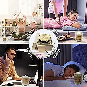 Candles Gifts for Women, Happy Birthday Candles Gifts for Her Mom Sister, 8oz Lavender Scented Candle, Soy Wax Jar Candles Birthday Gift for Friends Men Female Coworker with Wood Gift Box