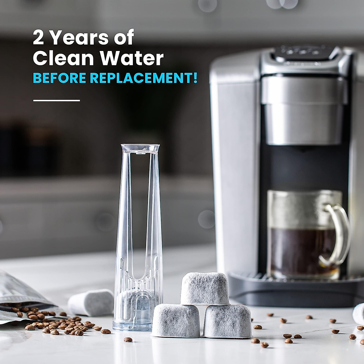 12 Pack Keurig Filter Replacement by - Compatible with Keurig Coffee Machine (2.0 and older)