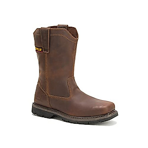 Cat Footwear Men's Wellston Steel Toe, Dark Brown, 9