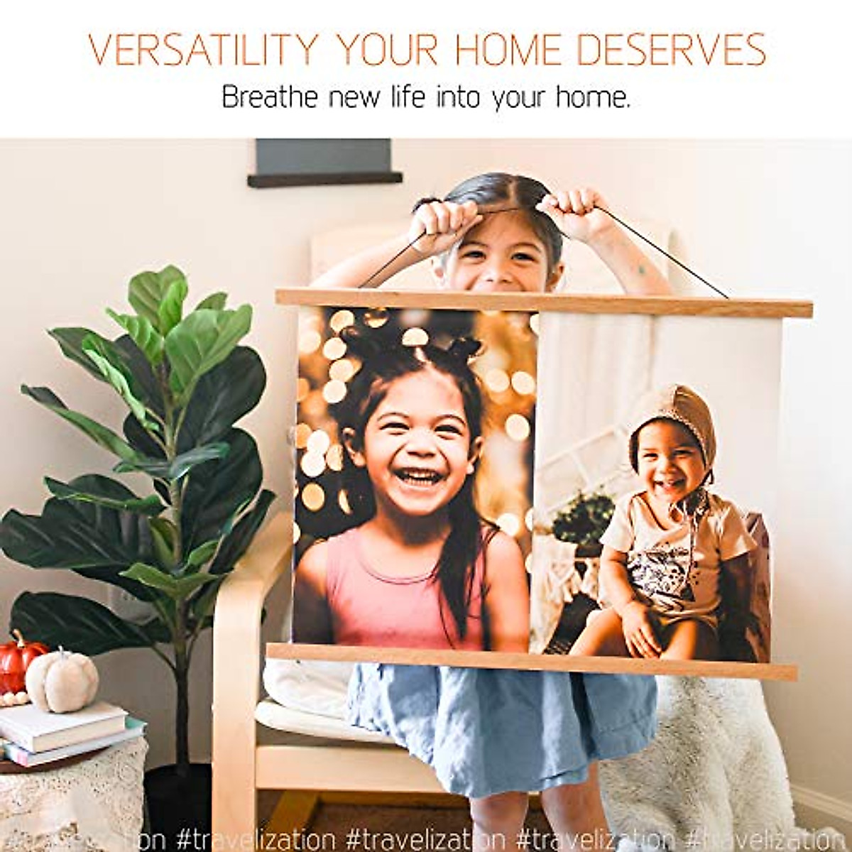 Black Magnetic Poster Hanger Frame 30" - Premium Quality Wood, Extra Strong Magnets, Quick & Easy Setup, Full Hanging Kit for Wall Art/Prints/Canvas/Photos/Pictures/Artwork/Scratch Map (30x24 30x48 30x20)