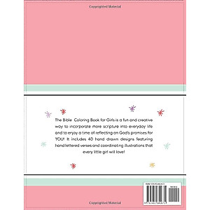 The Bible Coloring Book for Girls: Color 40 Cute Designs of Inspirational Verses & Christian Artwork