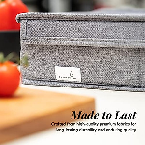 Sprucewise Fabric Ziplock Bag Organizer for Drawer - Plastic Bag Organizer, Baggie Organizer for Drawer, Ziplock Box Holder for Quart, Gallon, Snack, Sandwich Bag Organizer, Baggie Holder