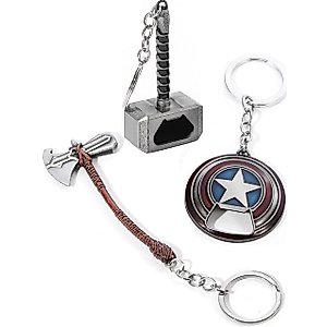 Cool Keychain Bottle Opener, Hammer Axe Shield Keychain Bottle Opener, Beer Gifts Bottle Opener for Men, Husband, Dad, Grandpa, Boyfriend …