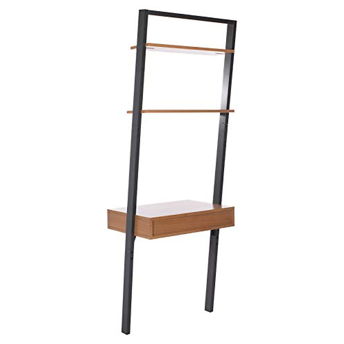 Safavieh Home Collection Kamy Natural and Charcoal 2-Shelf Leaning Desk DSK9401A