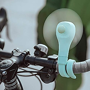 Kbinter Woman Man Boy Girl Mini Handheld Stroller Fan, 500mAh Portable Baby Car Seat Fan Flexible Tripod Fix Clip on Stroller, USB or Battery Powered Rechargeable Desk Fan 2 PACK (GREEN+PINK)