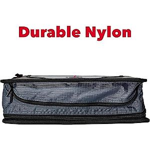 Case-it The Mighty Zip Tab Zipper Binder - 3 Inch O-Rings - 5 Color Tab Expanding File Folder - Multiple Pockets - 600 Sheet Capacity - Comes with Shoulder Strap - Deep Purple D-146