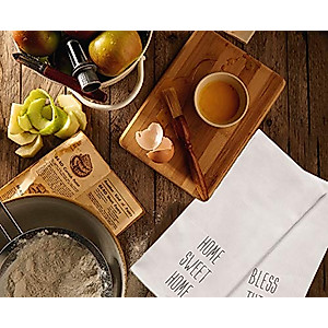 100% Polyester Kitchen Towels Set of 2 - Dish Towels 18" X 28" (Home Sweet Home and Bless This Home)