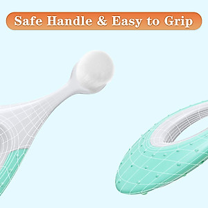 Baby Toothbrush & Toddler Toothbrush for Age 0-2 Years Old. Extra Soft Toothbrush with 10000 Soft Floss Bristle for Baby Gum Care, (3 Pack)