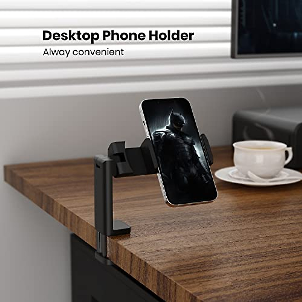 Klearlook Travel Essentials Airplane Phone Holder, Universal Phone Stand for Desk with 360 Degree Rotation, Travel Must Haves Phone Mount for Tray Table, Handsfree Travel Accessories for Flying