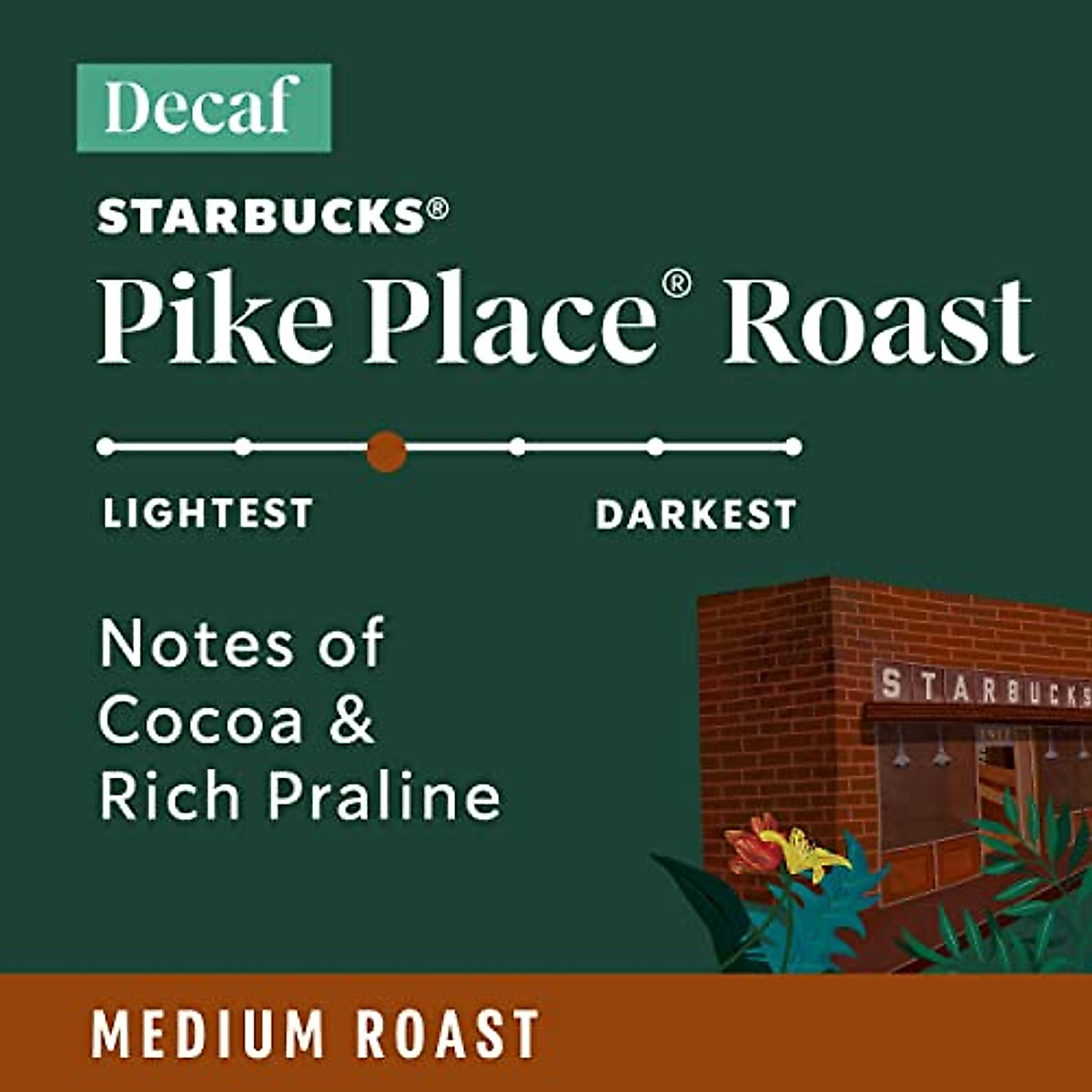 Starbucks Decaf Ground Coffee — Pike Place Roast — 100% Arabica — 1 bag (12 oz.)