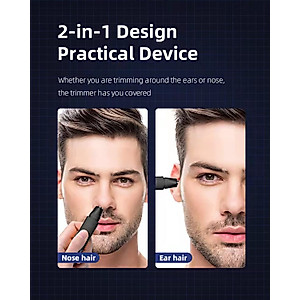 Ear and Nose Hair Trimmer Clipper Professional Painless Eyebrow & Facial Hair Trimmer for Men Women, Battery-Operated Trimmer
