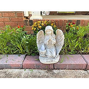 VP Home Praying Angel Watching Over Us Angel Decorations for Home Solar Powered LED Outdoor Decor Garden Light Angel Statues and Figurines for Home, Patio, Yard Art