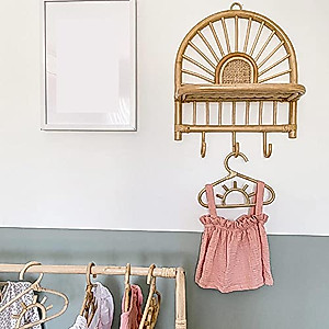 3Pcs Rattan Kids Hanger Kids Garments Organizer Rack Hat Hanging Hook Wall Hooks Kids Room Decor Hanger LEGLO