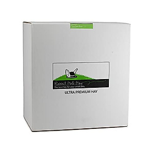 Rabbit Hole Hay Ultra Premium, Hand Packed Mountain Grass for Your Small Pet Rabbit, Chinchilla, or Guinea Pig (40lb)