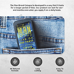 Life of the Party Solid Cologne - Natural Men's Cologne - Life fo the Party Wax Cologne, Travel Size Cologne for men - natural mens cool water cologne (3/4 oz (Pack of 1), Life of the Party)