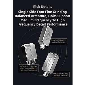 CCA C10 Pro in Ear Monitor,HiFi 1DD 4BA Hybrid Five Drivers in-Ear Earphone,Aluminum Alloy Shell+Resin Cavity Wired Earbuds with 0.75mm CPin Gold Plated Detachable Cable (No Mic, C10pro Black)